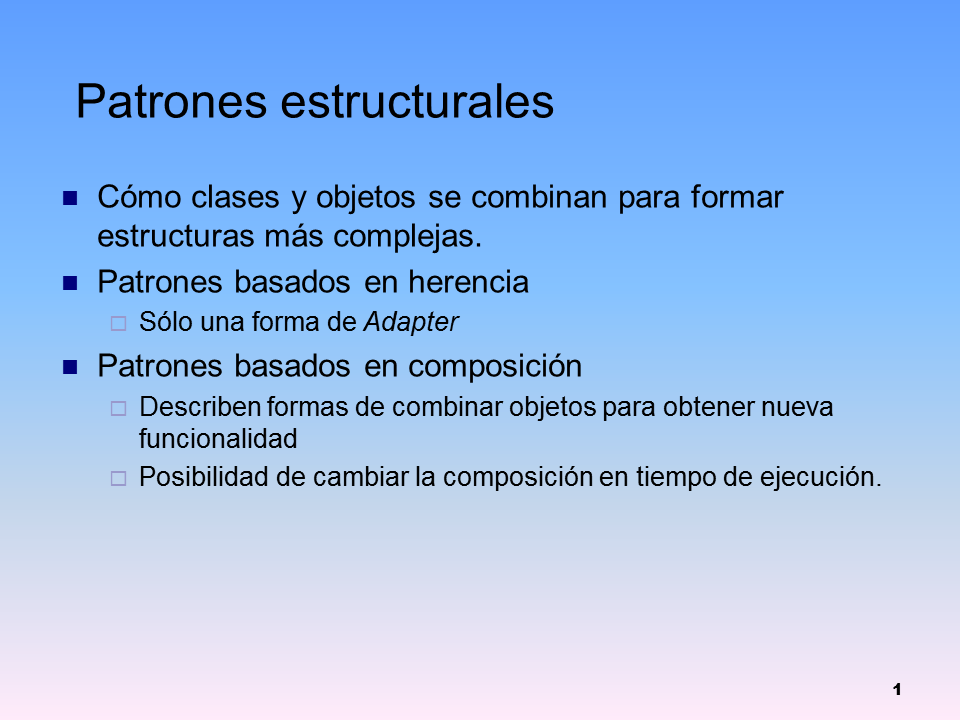 Tipos de patrones estructurales